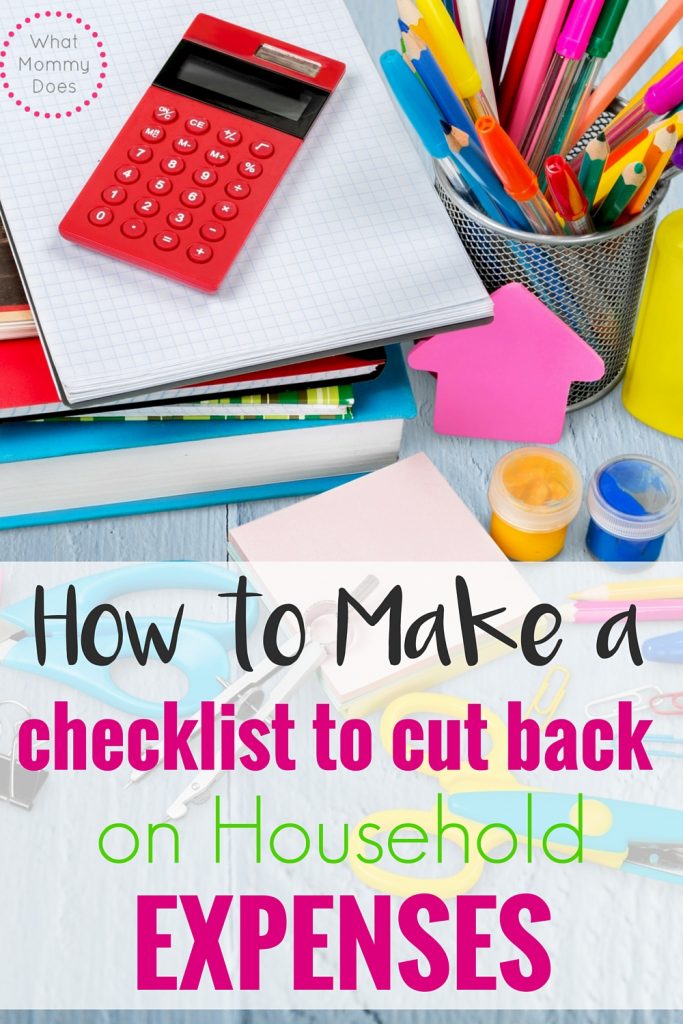 Create a Household Expenses List to Save Money | What Mommy Does