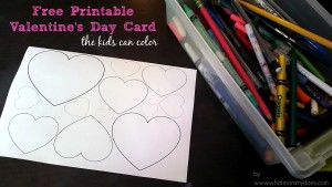 Free Printable Valentine's Day Card to Color - Heart Pattern