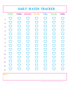 Free Daily Water Tracker Printable | What Mommy Does