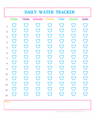Free Daily Water Tracker Printable | What Mommy Does