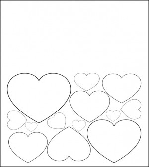 Free Printable Valentine's Day Card to Color - Heart Pattern