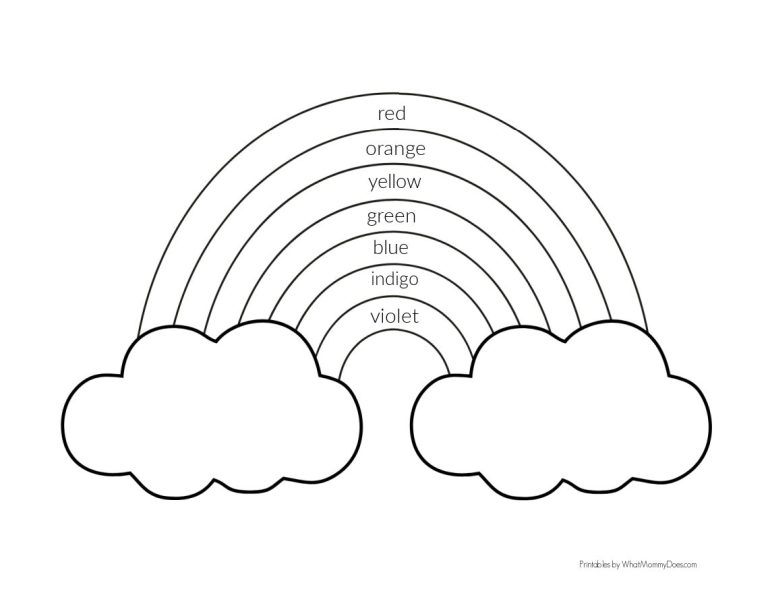 Free Printable Rainbow Coloring Pages 🌈 - What Mommy Does