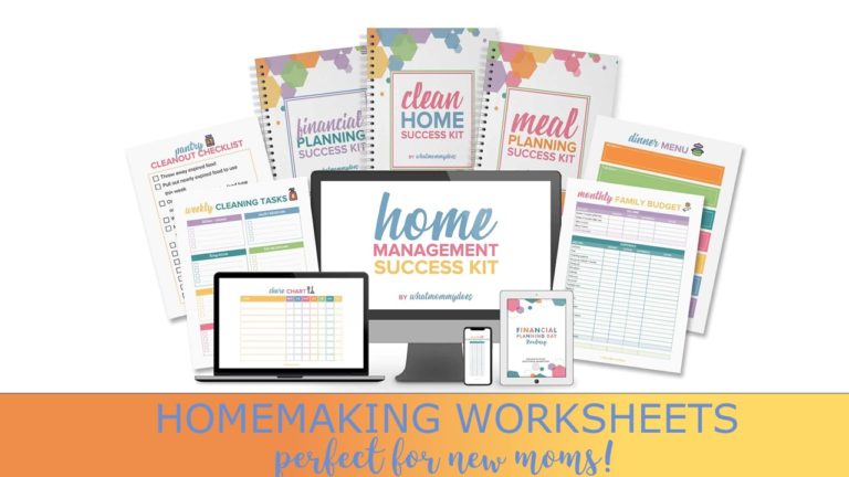 The Best Homemaking Worksheet Bundle for New Moms! - What Mommy Does