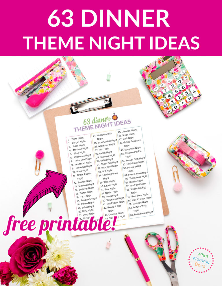 63 Weekly Meal Theme Night Ideas - What Mommy Does