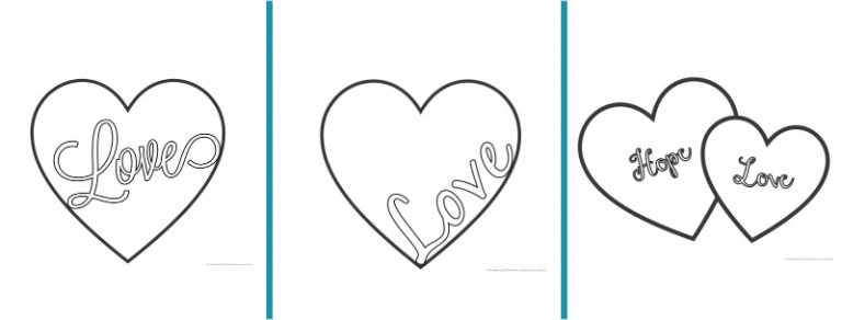 Love Heart Coloring Pages {Free Printables!} - What Mommy Does