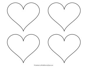 Tall & Pointy Heart Outlines {Free Printable} - What Mommy Does