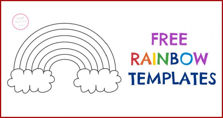 Free Printable Rainbow Templates - Small, Medium & Large | What Mommy Does