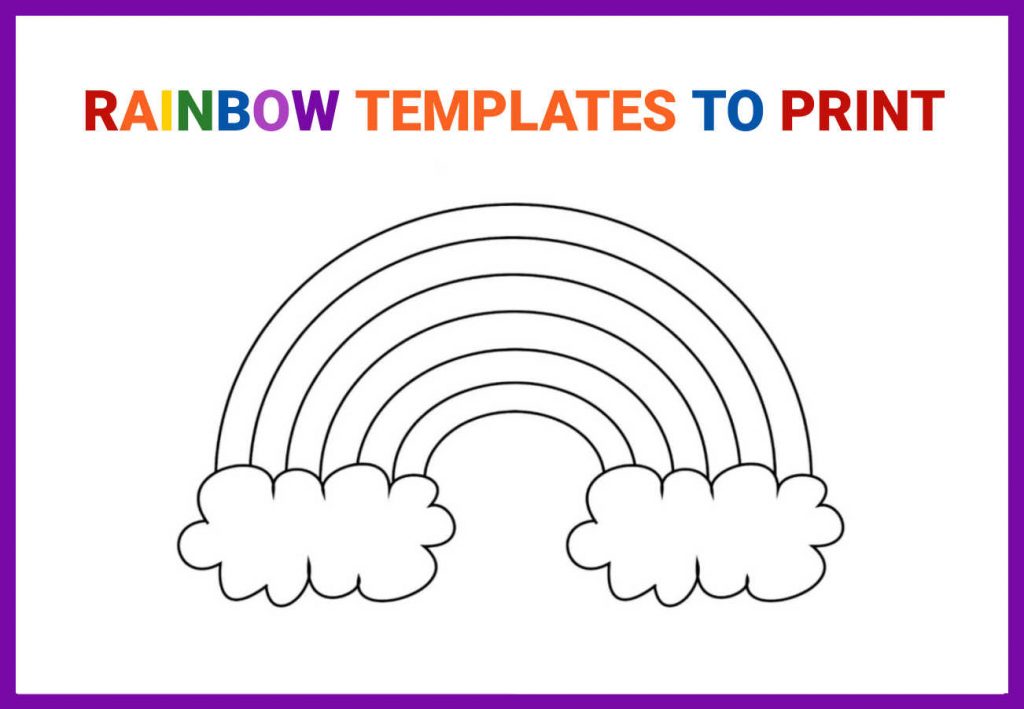 Free Printable Rainbow Templates - Small, Medium & Large | What Mommy Does