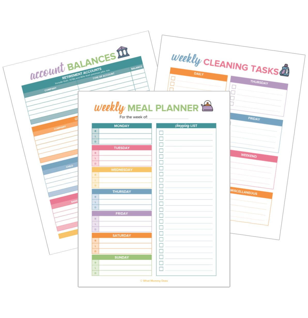 5 Free Stay at Home Mom Printables {Cleaning, Meal Planning & More ...
