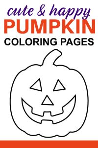 Cute Happy Pumpkin Coloring Pages - What Mommy Does