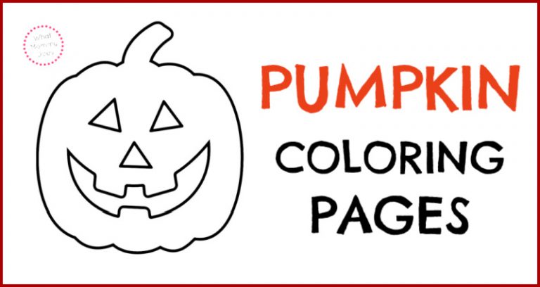 Cute Happy Pumpkin Coloring Pages - What Mommy Does