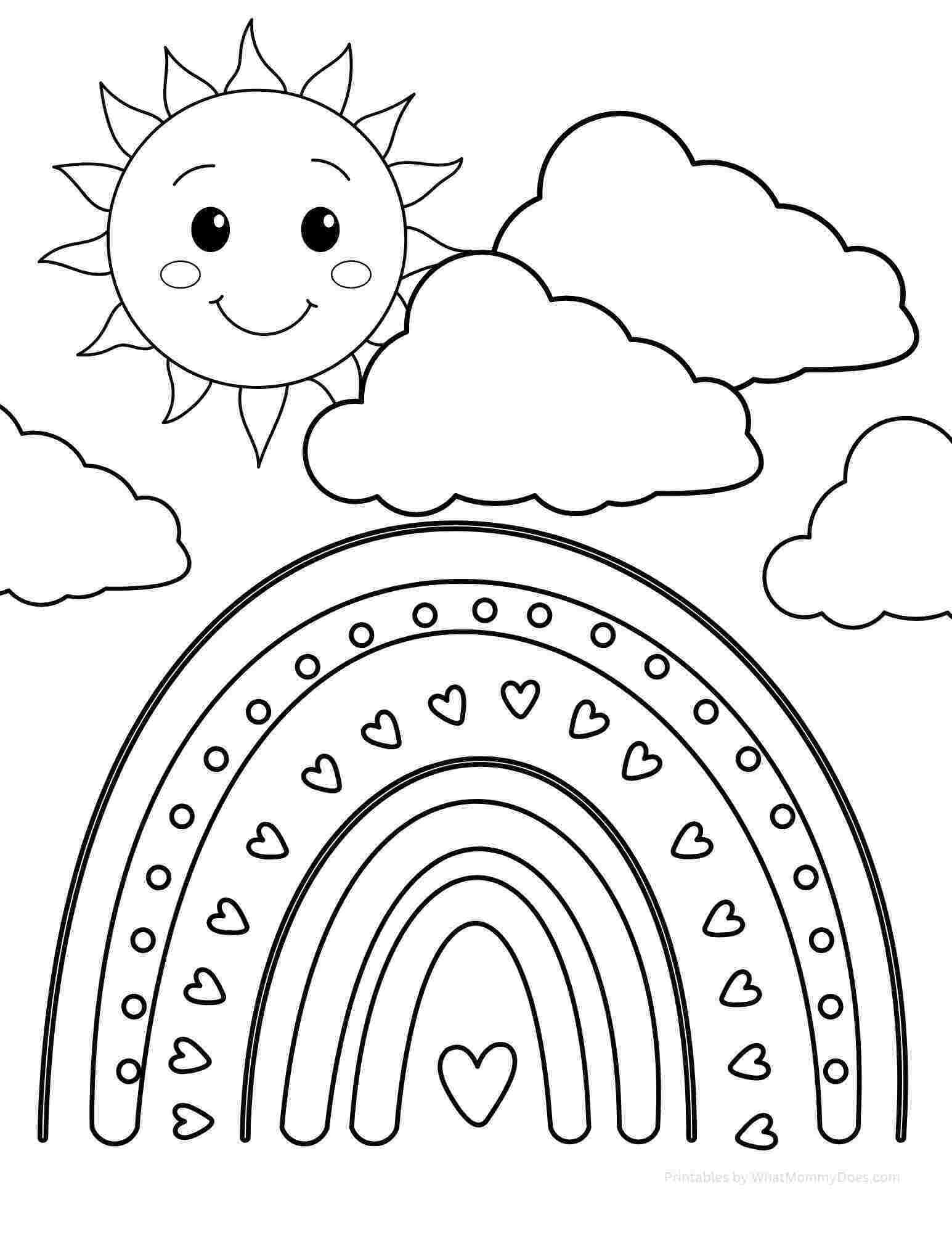 Free Printable Rainbow Coloring Pages 🌈 - What Mommy Does